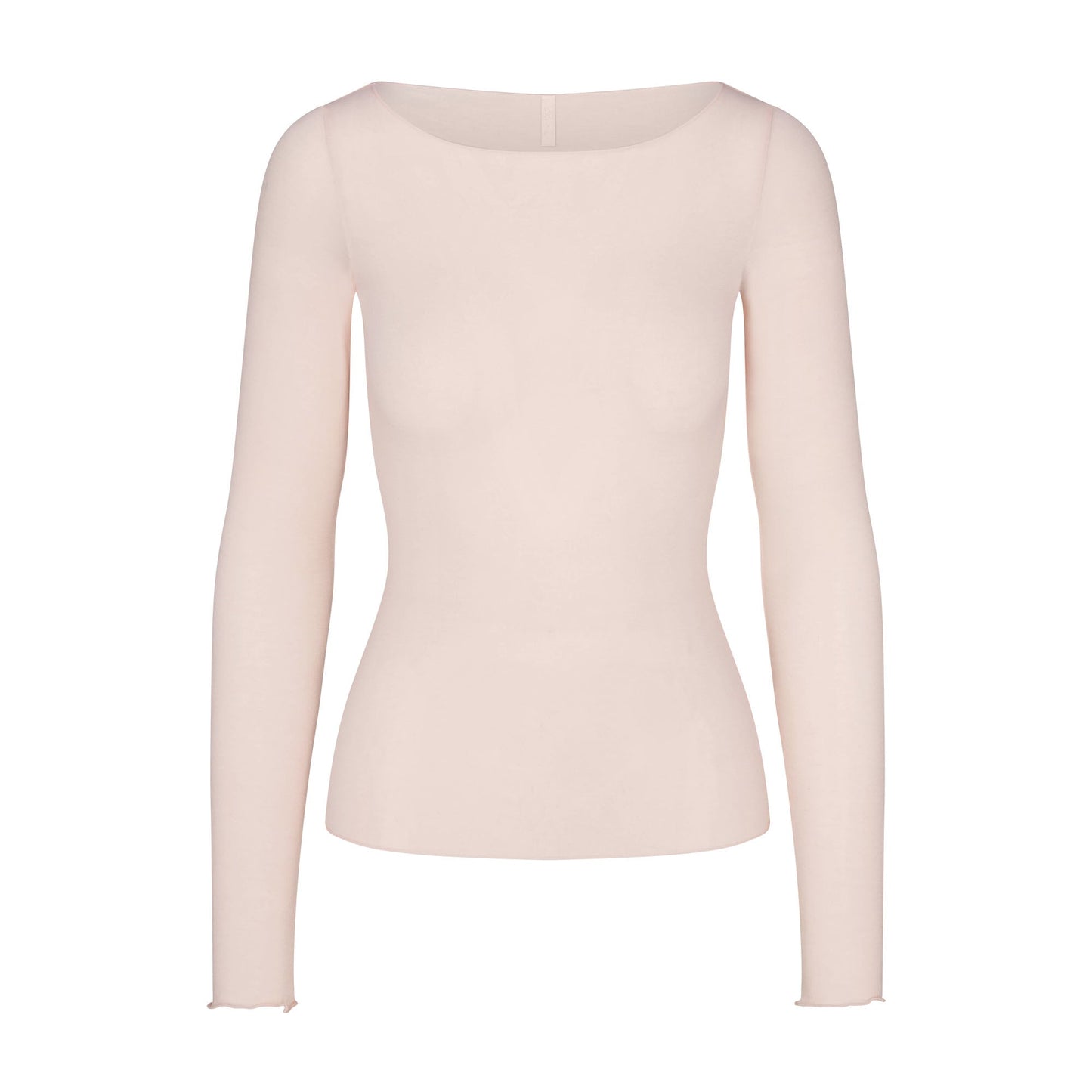 SHEER MODAL LONG SLEEVE BOATNECK TOP | PRIMROSE | SKIMS MÉXICO
